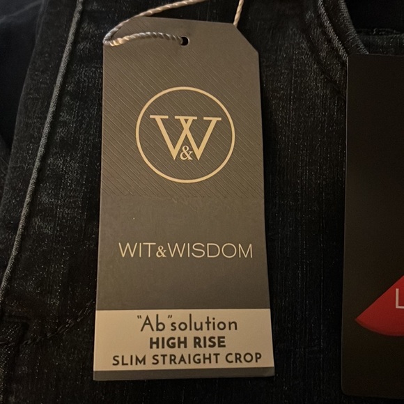 Wit & Wisdom | Jeans | 2 Wit Wisdom Ab Solutions High Rise Slim Straight Crop Denim Jeans | Poshmark